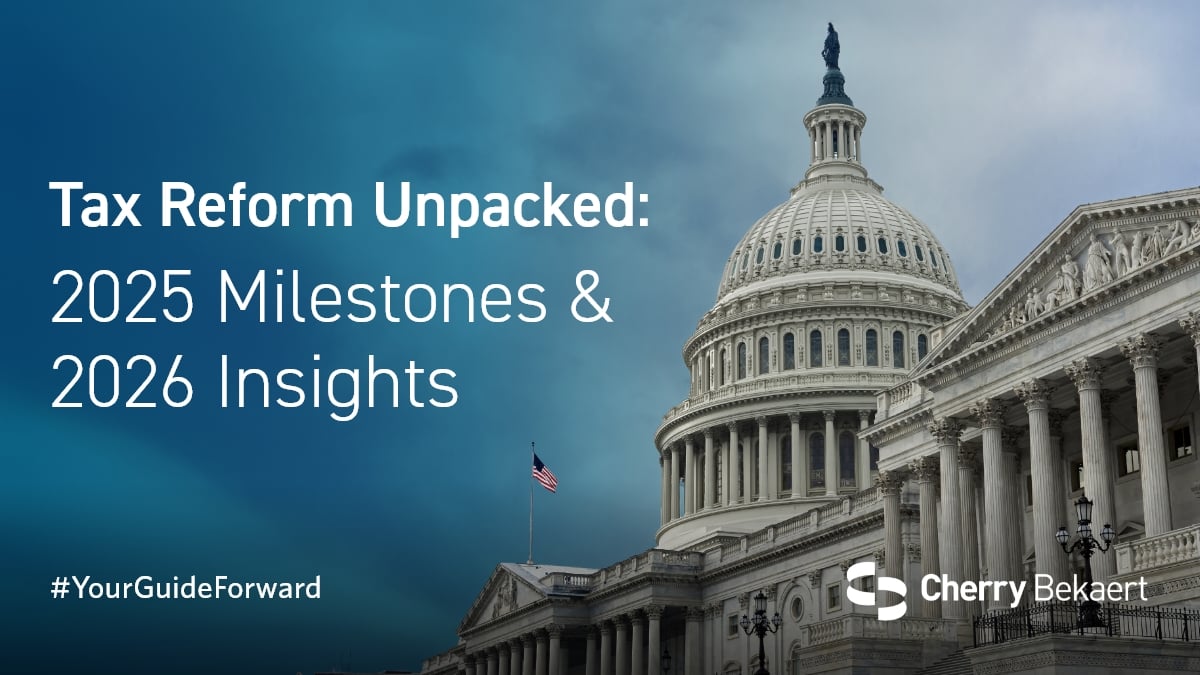 Tax Policy Review: December 2025 | Cherry Bekaert