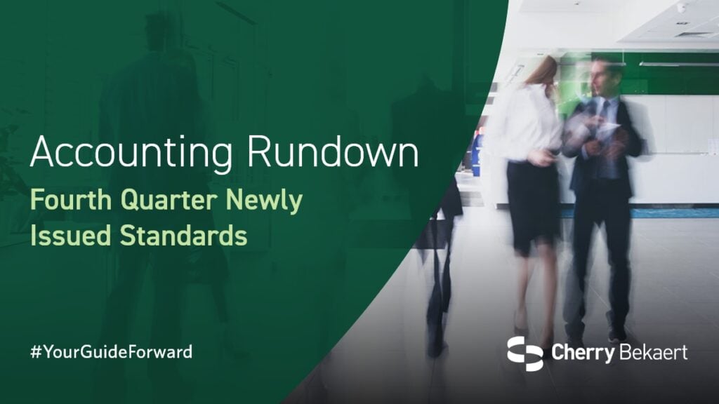 Q4 2023 FASB Accounting Standard Updates in Review | Cherry Bekaert