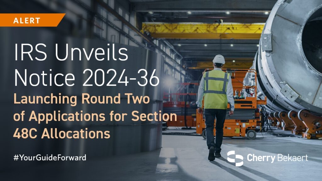 IRS Notice 2024-36 & Section 48C Allocations Timetable | Cherry Bekaert