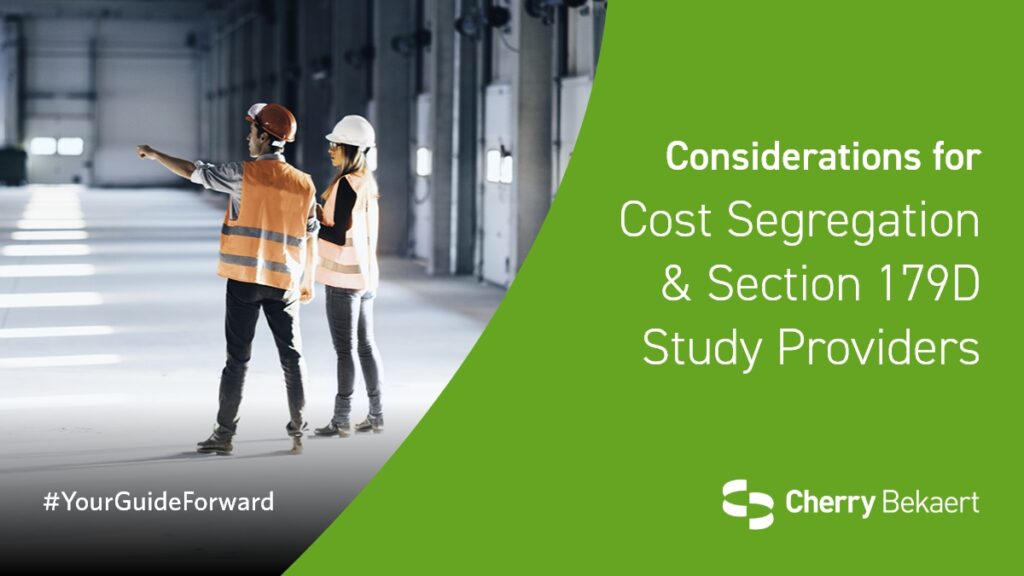 Cost Segregation & Section 179D Studies: Choosing the Right Provider ...